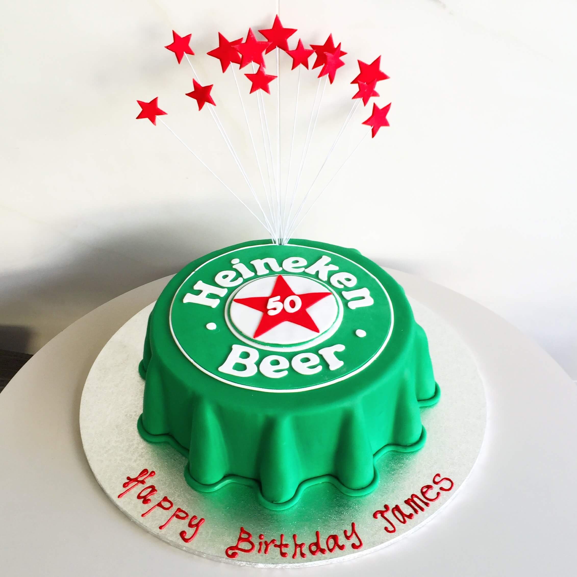 Heineken Beer Birthday Cake