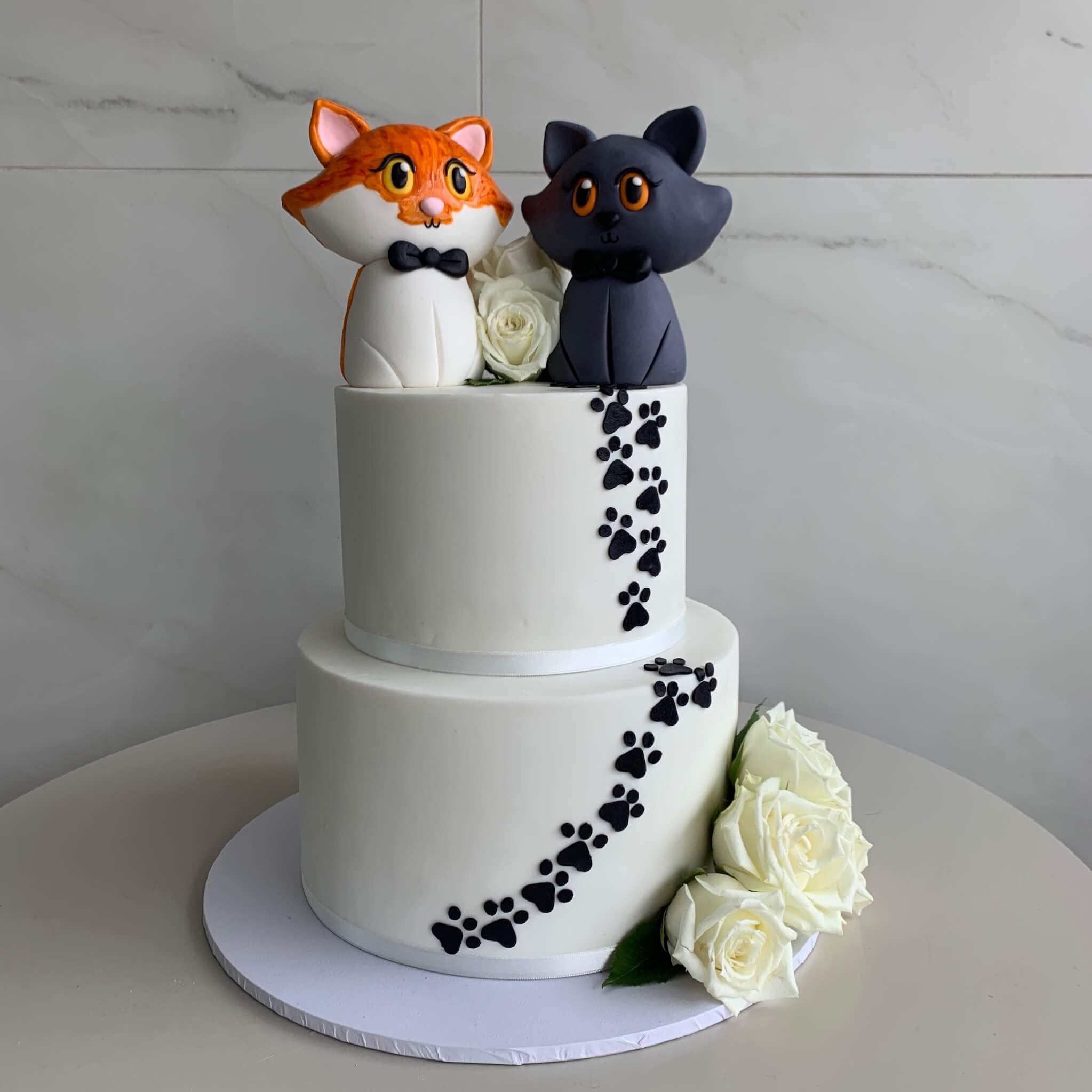 Cat Themed Wedding Cake