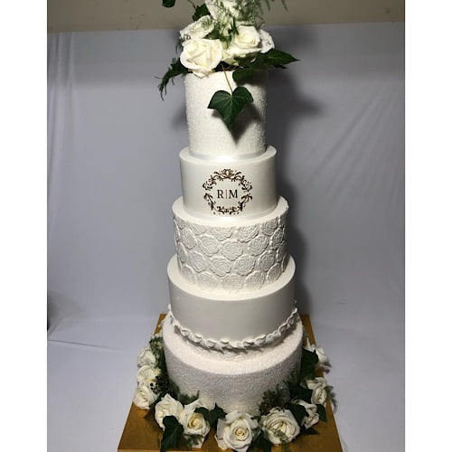 R&M Wedding Tower | Nikos Cakes